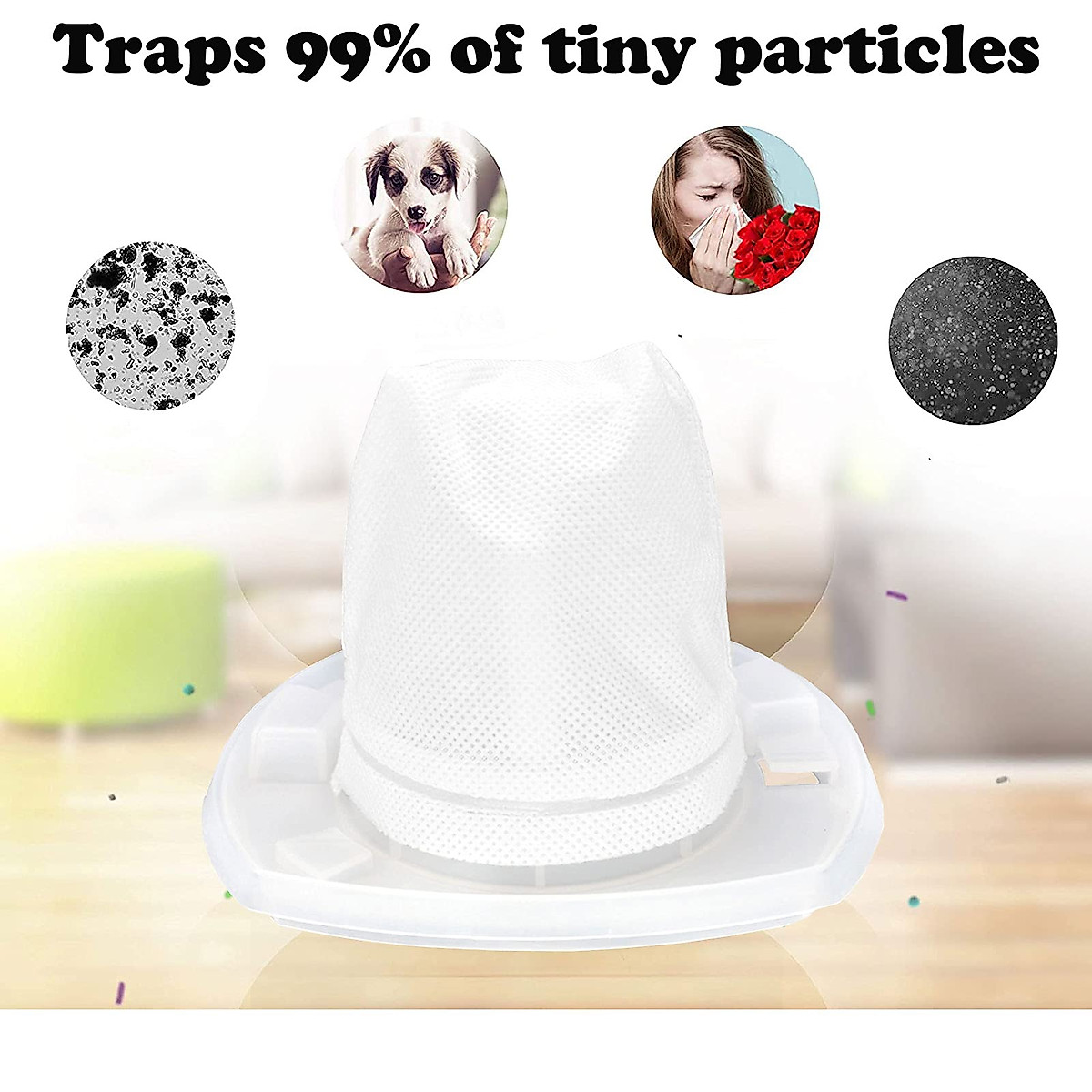 6 Pack Replacement Vacuum Filter for Black & Decker Power Tools VF110 Vacuum CHV1410L CHV9610 CHV1210 CHV1510 CHV1410L32 90558113-01, Not for HHVI315JO32 HHVI315JO42 HHVI320JR02 HHVI325JR22