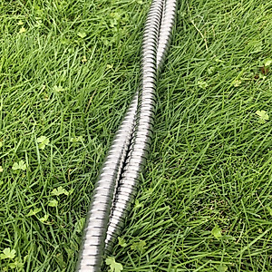 Yanwoo 304 Stainless Steel 1 Feet Short Garden Hose with Female to Male Connector, Water Hose, Metal Hose, Outdoor Hose (1ft)