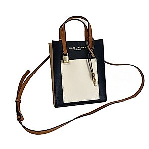 Marc Jacobs H002L03FA22 Mini Smoked Almond Tan/Brown/Cream/Black With Gold Hardware 2 Way Women's Leather Messenger & Shoulder Bag