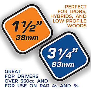 Pride Professional Tee System Plastic Golf Tees (Pack of 50), 40 Count 3-1/4-Inch + 10 Count 1-1/2-Inch,White