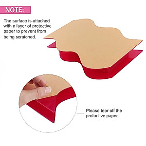 DaizySight Acrylic Flower Vase for Aesthetic Room Decor, Irregular Curvy Wave Plastic Decorative Vase for Bedroom, Living Room Table - Pink Wave