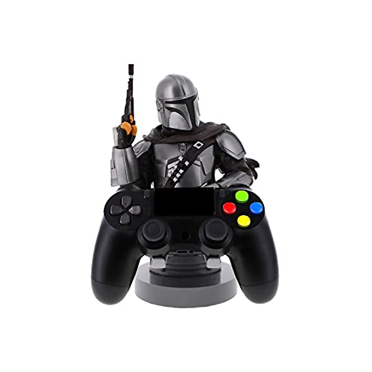 Exquisite Gaming: Star Wars: The Mandalarian - Original Mobile Phone & Gaming Controller Holder, Device Stand, Cable Guys, Licensed Figure