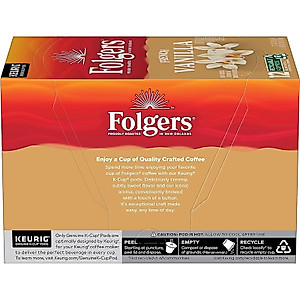 Folgers, Gourmet Selections, K-Cup Single Serve Coffee, 12 Count, 3.38oz Box(Pack of 3) (Vanilla Biscotti)