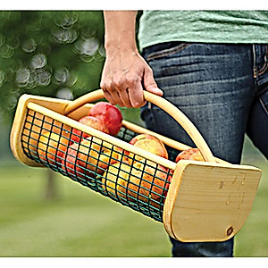 Garden Hod Junior, Harvest Basket / Garden Basket - 16 x 9 x 7 Inches, Holds 8 Quarts