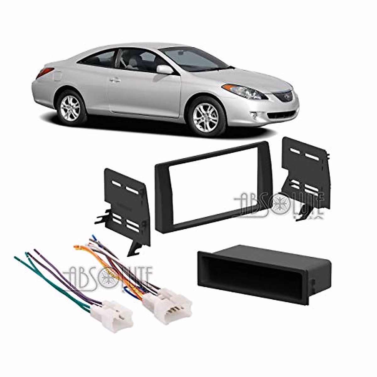 Absolute USA ABS99-8231 Fits Toyota Camry 2002-2006 Multi DIN Stereo Harness Radio Install Dash Kit Package