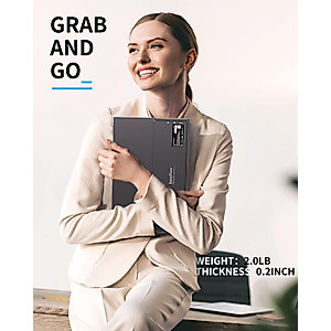 InnoView Portable Monitor 4K Touchscreen - 14 Inch Auto-Rotating FreeSync Touch Screen Monitor, Ultra-Slim Second Screen Frameless Bezel Glass Hd UHD IPS 3840x2160 Dual USB C Laptop Monitor