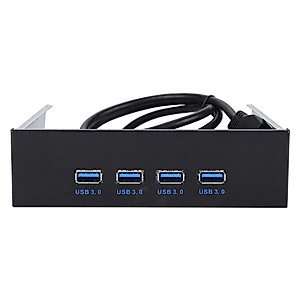 5.25 Inch 4 Port USB 3.0 Front Panel 5.25 Inch 19Pin to USB3.0 CD Driver 4 Port Hub Front Panel CD ROM Expansion Mobile Rack with SATA Cable