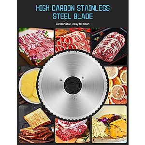 Meat Slicer,TOKASS Electric Deli Food Slicer with Removable 7.5’’ Stainless Steel Blade, Adjustable Thickness Meat Slicer for Home Use, Child Lock Protection, Easy to Clean, Food Slicer Machine-Silver