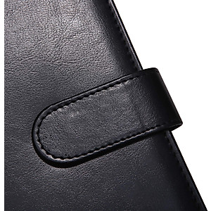 Padfolio Clipboard Folder Portfolio, Mymazn Faux Leather Storage Clipboard with Cover for Legal Pad Holder Letter Size A4 Writing Pad for Business School Office Conference Notepad Clip Boards (Black)