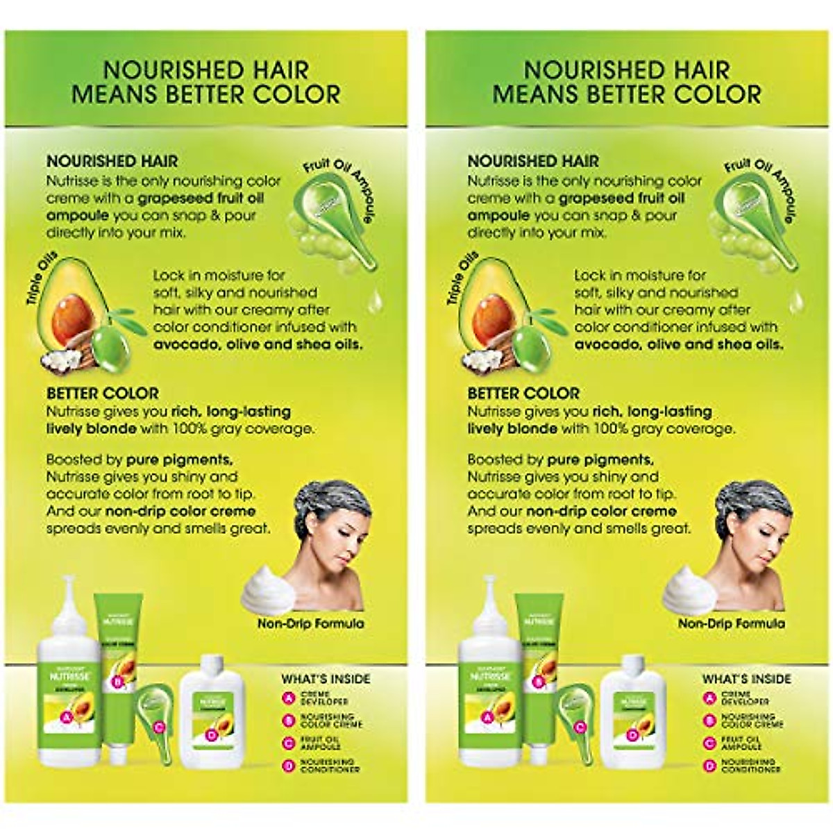 Garnier Hair Color Nutrisse Nourishing Creme, 92 Light Buttery Blonde (Shortbread) Permanent Hair Dye, 2 Count (Packaging May Vary)