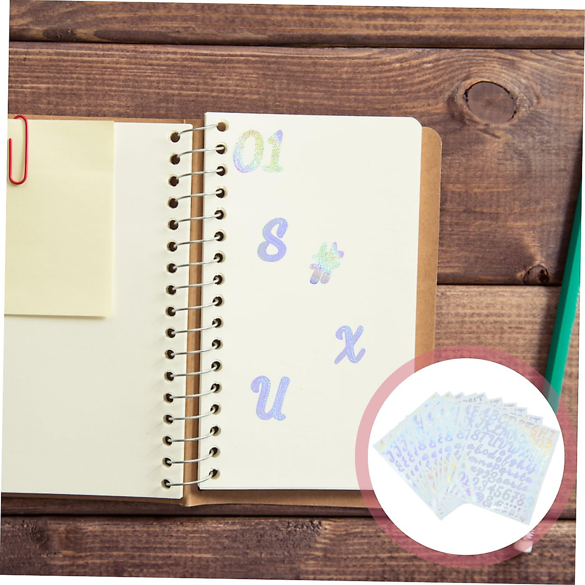 TEHAUX 30 Sheets Alphanumeric Stickers Glitter Diary Stickers Glitter Letters Number Stickers Gemstone Stickers Hand Account Sticker Greeting Card Flash Grid Bottom Fine Sand Golden