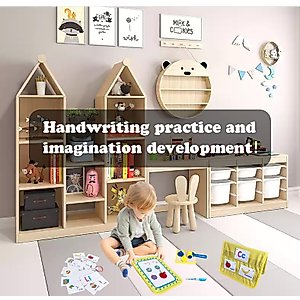 LST LISKTO Montessori Busy Book for Toddlers 1-3 | Reusable Preschool Learning Activities | No Messy Ink, Just Water! Perfect for Developing Reading/Writing Skills & Portability