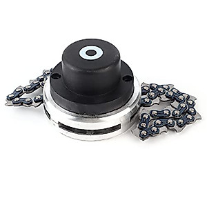 Walfront Trimmer Head Garden Tool Parts Accessories, Easy to Replace and Install, Gardening and Agronomy, Multifunctional Durable Lawn Mower Chain Black