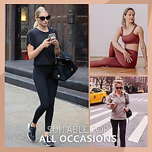 Blisset 3 Pack High Waisted Leggings for Women-Soft Athletic Tummy Control Pants for Running Yoga Workout Reg & Plus Size