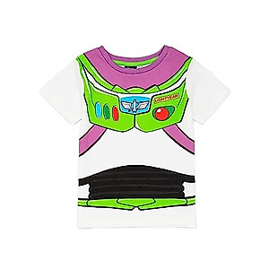 Disney Toy Story Buzz Lightyear Boys Pyjama Set | Kids Buzz Lightyear Costume PJs | Galactic Hero Design T-Shirt and Shorts Green