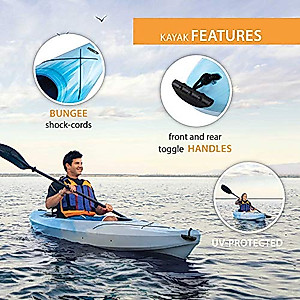 Lifetime Cruze 100 Sit-in Kayak, 2-Pack, Sky Fusion, 10-Foot