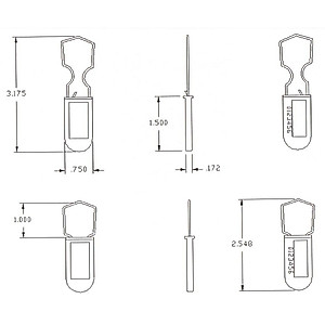 Electric Meter Security Seal Wire Padlock Grey Pack of 10