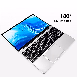 VGKE C15 Windows 11 Laptop 15.6" FHD, Full Size Backlit Keyboard with Fingerprint Reader, Intel Celeron N5095 Processor Quad-Core, 12GB RAM DDR4, 256GB SSD(Silver)