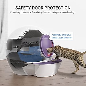 ELS PET Self Cleaning Cat Litter Box, No Scooping Automatic Litter Box with APP Control, Smart Monitor/Safety Protection/Odorless, Extra Large for Multiple Cats