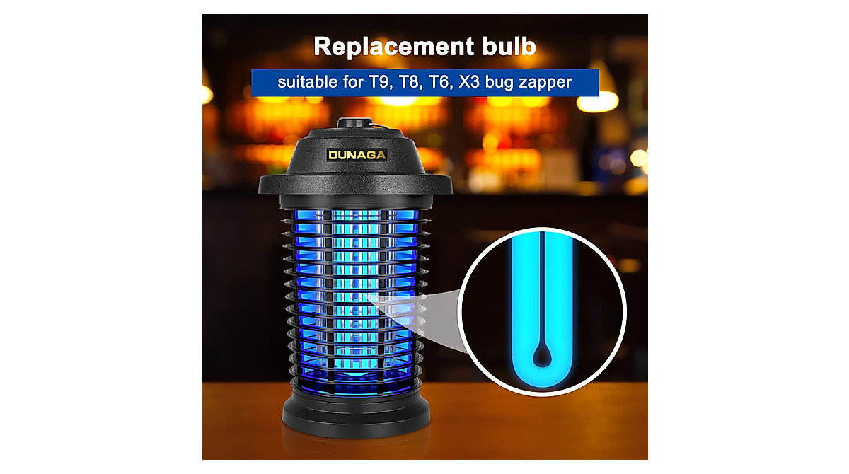 DUNAGA 15W Replacement Bulb for T9, T6, T8 Bug Zappers - Easy Install