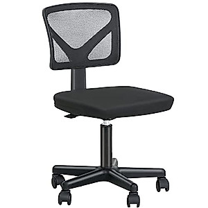 Home Office Chair Ergonomic Desk Chair Mesh Computer Chair with Lumbar Support Swivel Rolling Executive Adjustable Task Chair for Women Adults(Black)
