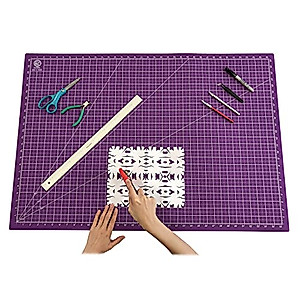 KC GLOBAL A2 (25"x19") Professional Grade Self-Healing Cutting Mat (Purple) - Odor-Free, Double-Sided, eco-Friendly, Durable. Premium Desk mat for Crafting, Sewing, Quilting and Art Projects