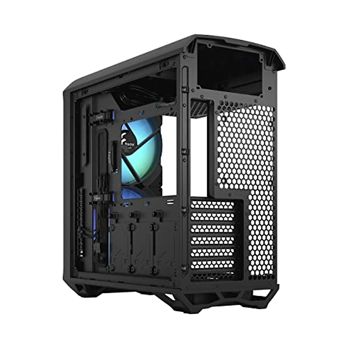 Fractal Design Torrent Compact RGB Black - Light Tint Tempered Glass Side Panels - Open Grille for Maximum air Intake - Two 180mm RGB PWM Fans Included - Type C - ATX Airflow Mid Tower PC Gaming Case