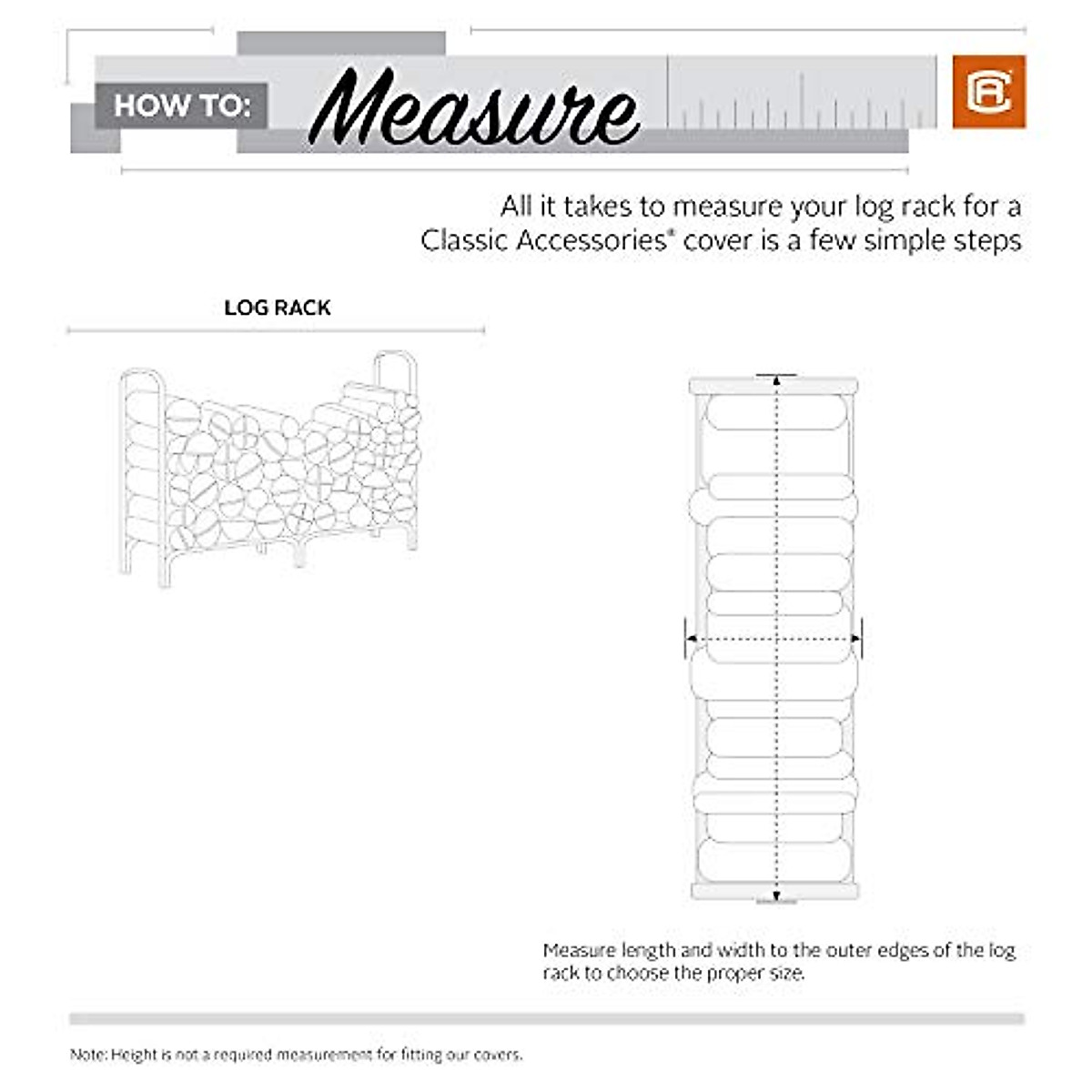 Classic Accessories StormPro Waterproof Heavy-Duty 8 Ft Log Rack Cover