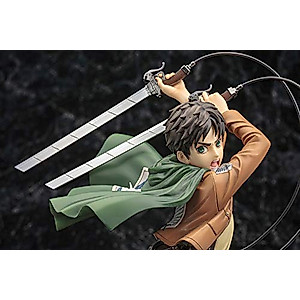 Kotobukiya Attack On Titan: Eren Yeager (Renewal Package Variant) ArtFX J Statue, Multicolor
