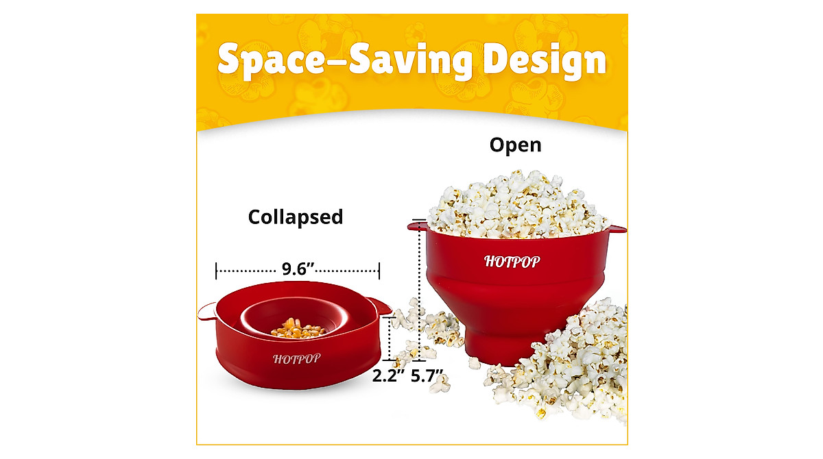 HotPop Silicone Popcorn Maker - Quick & Easy Snack