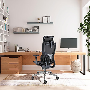 PatioMage Ergonomic Office Chair with 3D Armrest, Big and Tall Computer Desk Chair with Adjustable Headrest, Seat Depth, Lumbar Support, Home Office Gaming Chair