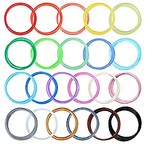 BBLIFE 1.75mm PLA 3D Pen/Printer Filament Refill, 22 Colors, Each Color 10ft, Total 220ft PLA Filament Sample Pack, Support with MYNT3D SCRIB3D 3D Printing Pen, Compatible with 3Doodler Pen