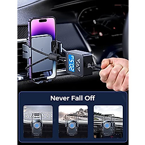 Wireless Car Charger,【1s Auto-Clamping & Never Fall Off】 15W Qi Fast Charging, Air Vent Car Phone Mount Wireless Charging for iPhone 13 Pro Max/13Pro/13/12/11, Samsung Galaxy S22 Ultra/S22/S21, etc