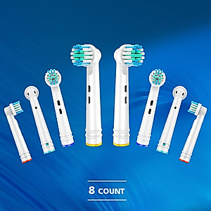 Replacement Toothbrush Heads Fit for Oral-B Electric Toothbrushes, 8PCS, Small Round Head Refills for Oral B Handles 3756 3757 3744 3765 3709 4729