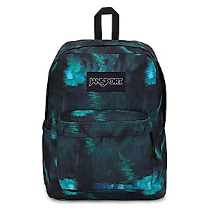JanSport SuperBreak Plus Backpack with Padded 15-inch Laptop Sleeve and Integrated Bottle Pocket - Spacious and Durable Daypack for Work and Travel - Matrix Glitch