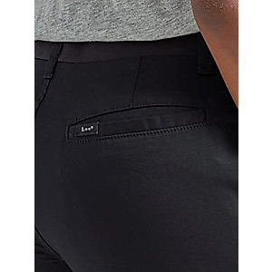 Lee Women's Flex-to-Go Mid-Rise 15" Cargo Skimmer Capri Pant, Black, 10 Petite