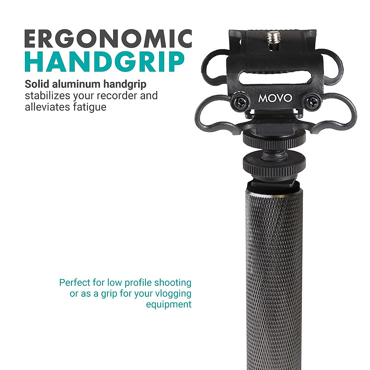 Movo AEK-Z4 Handy Portable Recorder Accessory Kit with Mic Grip, Shock Mount, and Deadcat Windscreen for Zoom H1n, H2n, H4n, H5, H6, DR-40X, DR-05X, DR-07X, DR-22WL, DR100MKIII