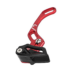 Jopwkuin Cycling Chain Guide, Aluminum Alloy Easy Installation Red High Strength Bike Chain Guide Single Disc Replacement for Road Bike