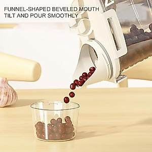 Jextou Cereal Containers Storage, Food Storage Box Canister Jars With Measuring Cup, Food Storage Containers, Airtight Food Storage Container With Lid, Household Cereal Dispenser For Flour Pasta