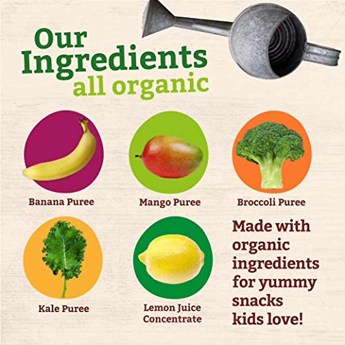 Pumpkin Tree Peter Rabbit Organics, Banana, Mango, and Kale, 4 Squeeze Pouch, Mango, Broccoli & Kale, 4.4 Ounce (Pack of 10)
