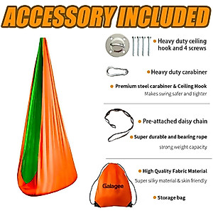 Indoor Therapy Sensory Swing for Kids,Double Layers Adjustable Snuggle Cuddle Hammock Lycra Therapy Swing Has Calming,Outdoor Swing Hammock for Child & Adult with Autism, ADHD,Aspergers,Special Needs