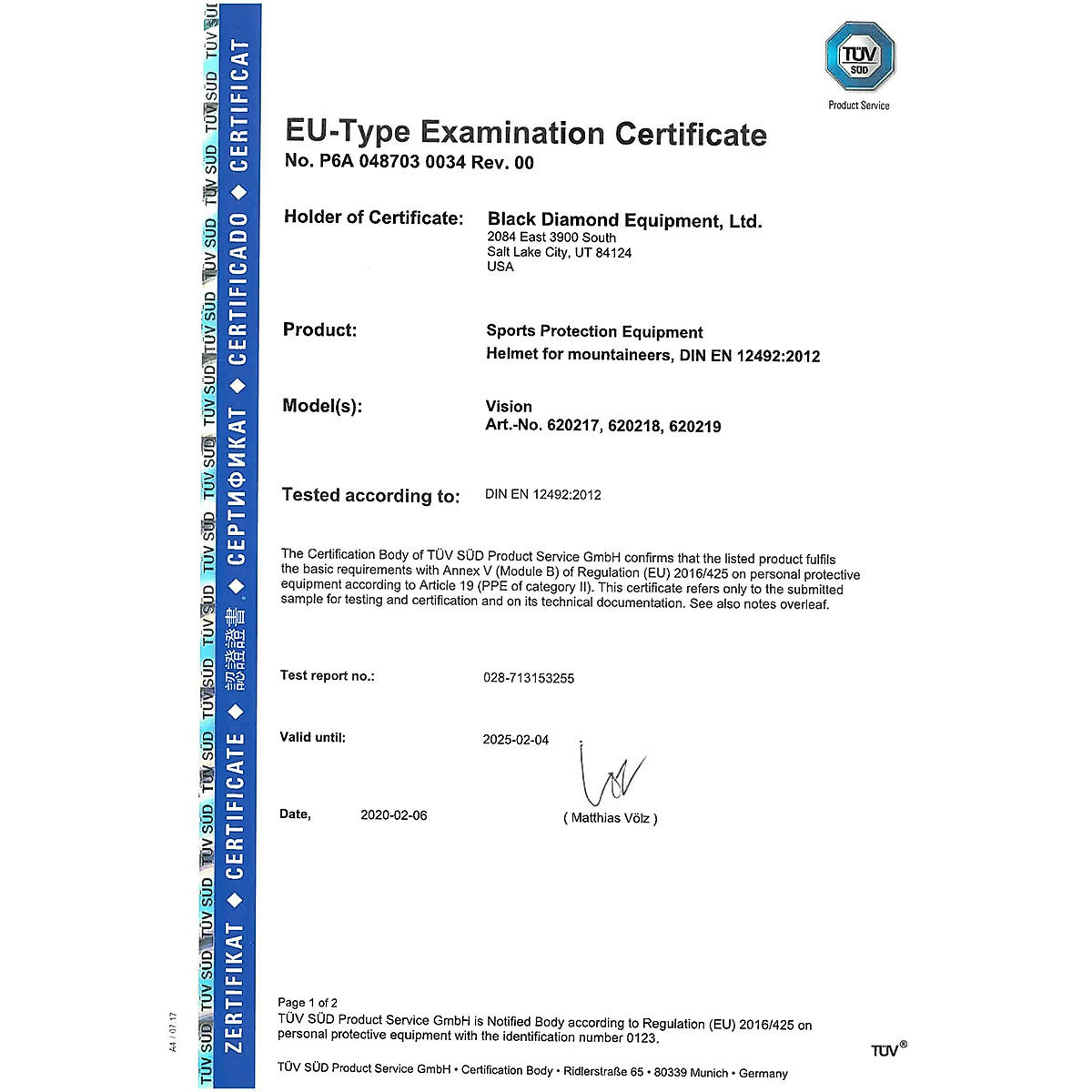 Black Diamond Equipment Vision Helmet - MIPS - Black - Medium/Large