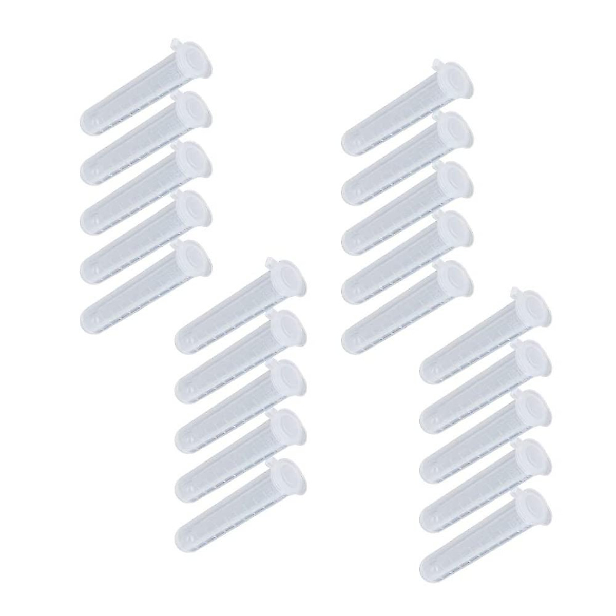 Juvielich 200Pcs Centrifuge Tube Plastic Lab 10ml Plastic Vial Tube Polypropylene Clear Graduated Mirco Test Tubes for Sample Storage Container No-Leak