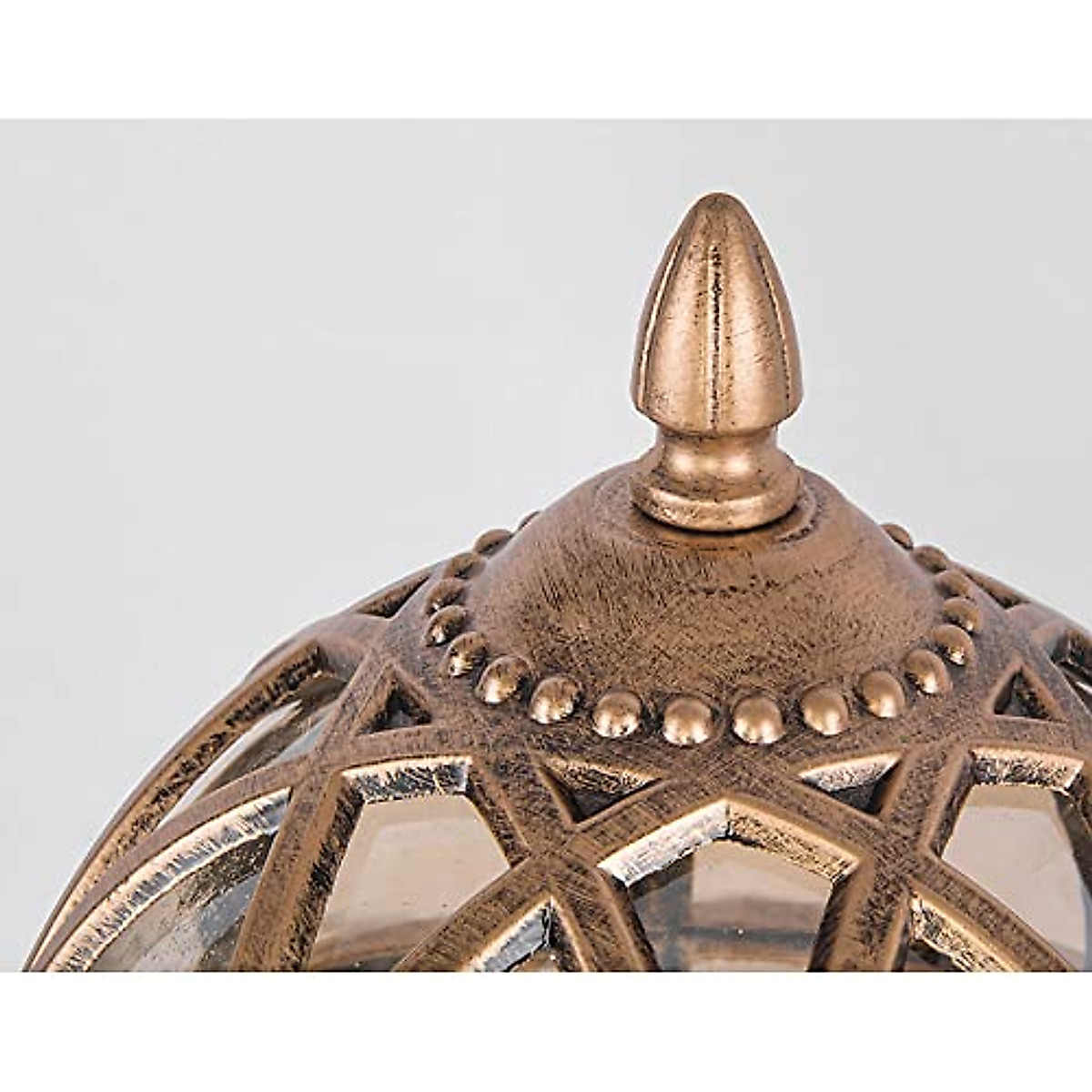 CZLZY European Style E27 Pillar Lamp Outdoor Waterproof Post Light Glass Lampshade Villa Garden Decoration Column Light Wall Gate Base Landscape Light Lawn Light