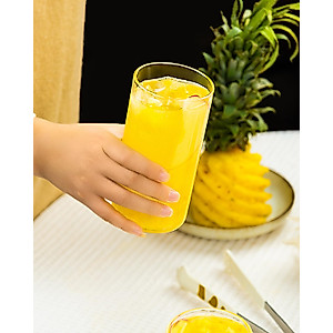 LUXU Drinking Glasses 19 oz, Thin Highball Glasses Set of 6,Clear Tall Glass Cups For Water, Juice, Beer, Drinks, and Cocktails and Mixed Drinks