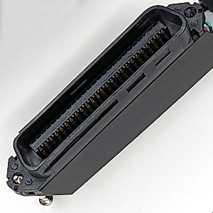 ICC 5 Feet Cat3 Male to Male Telco Cable Assembly in 25 Pair Gray 24AWG AMP with 90 Degree Amphenol Centronics 50 (CN50) Type Connector for Voice and Low Data PBX Applications