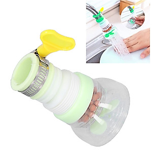 MOUMOUTEN Kitchen Sink Faucet Tap, Foldable Faucet Filter Retractable Kitchen Water Tap Filter, Water Clean Mini Purifier Filter for Home Kitchen Bathroo(Green)