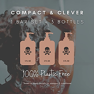 Wave Conditoner Bars - Natural Conditioner Bar Variety Pack, Handmade, Non-GMO & Vegan, Fresh Citrus, Argan Oil & Unscented Bar Conditioner, Organic Conditioner Bar Set For Shiny Hair for Women & Men