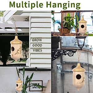 Hummingbird House,Wooden Hummingbird Houses for Outside for Nesting, Gardening Gifts Home Decoration,3 Pack