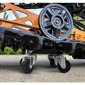 MaxxHaul 50859 Snowmobile Moving Dolly Set, 1500lbs Load Capacity V-Slide Anti-Slip Rubber Pads Straps Firmly Attaching on Skis